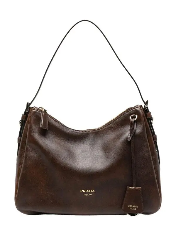 Prada Leather Shoulder Bag - Brown