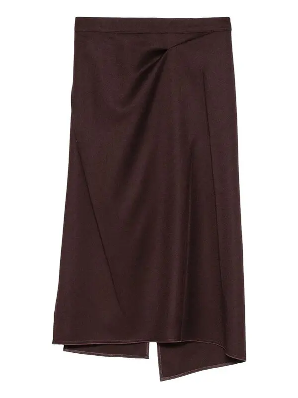 Victoria Beckham Pressed Tailored Skirt - Red