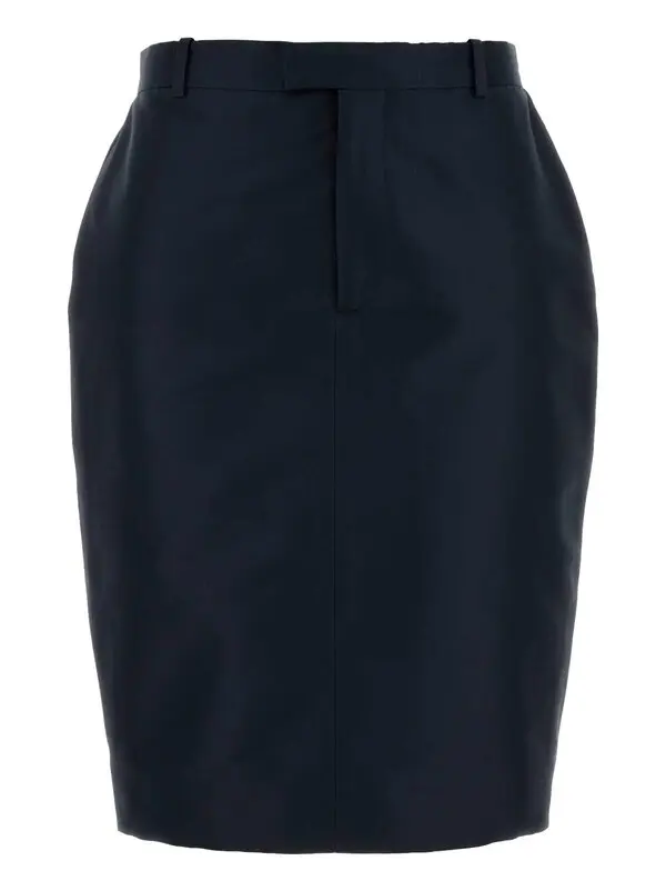 Gucci Navy Faille Skirt - Blue