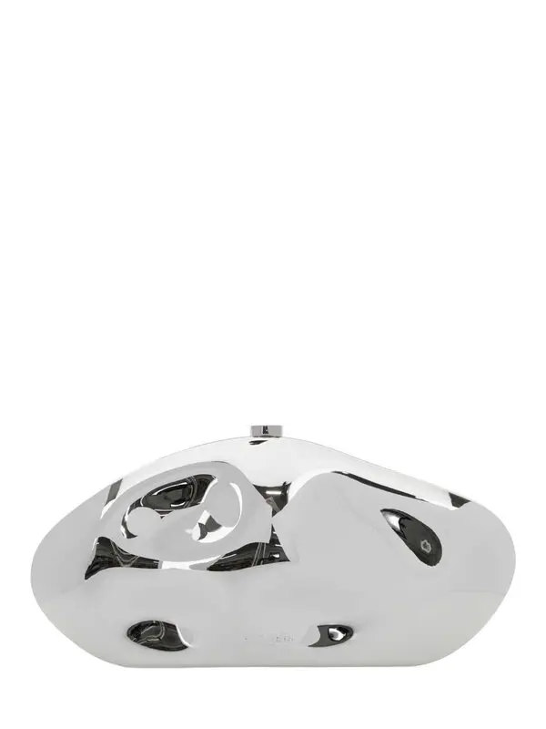 Cult Gaia Caldera Clutch - Silver