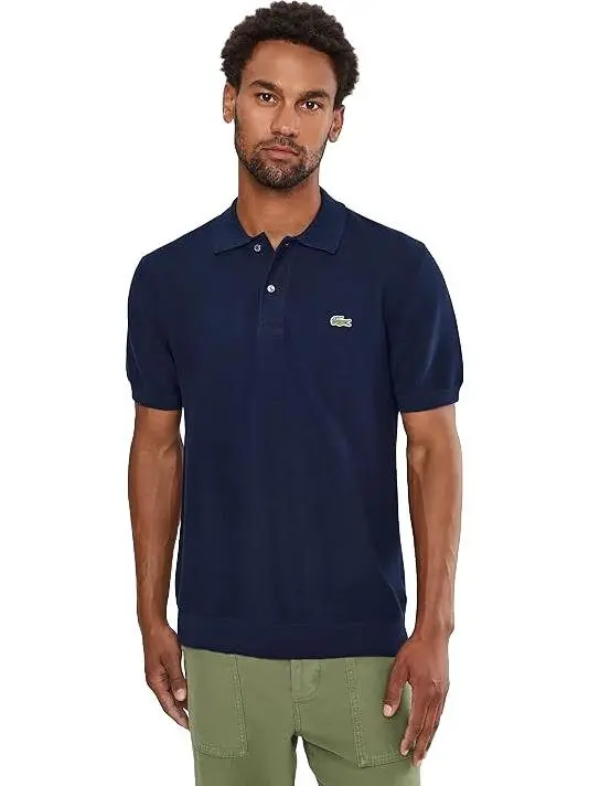 Lacoste Classic Fit Knitted Polo Shirt Sweater Flour - Navy