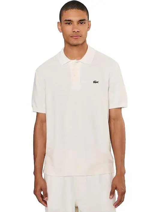 Lacoste Classic Fit Knitted Polo Shirt Sweater Flour - White