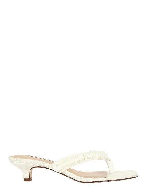 Steve Madden Tracie Shell Kitten Heel Sandal - Bone