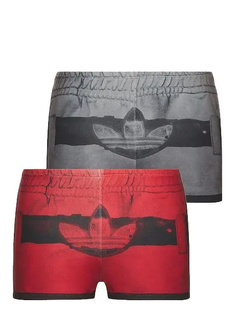 ADIDAS ORIGINALS Printed Shorts 2 Pack - Red