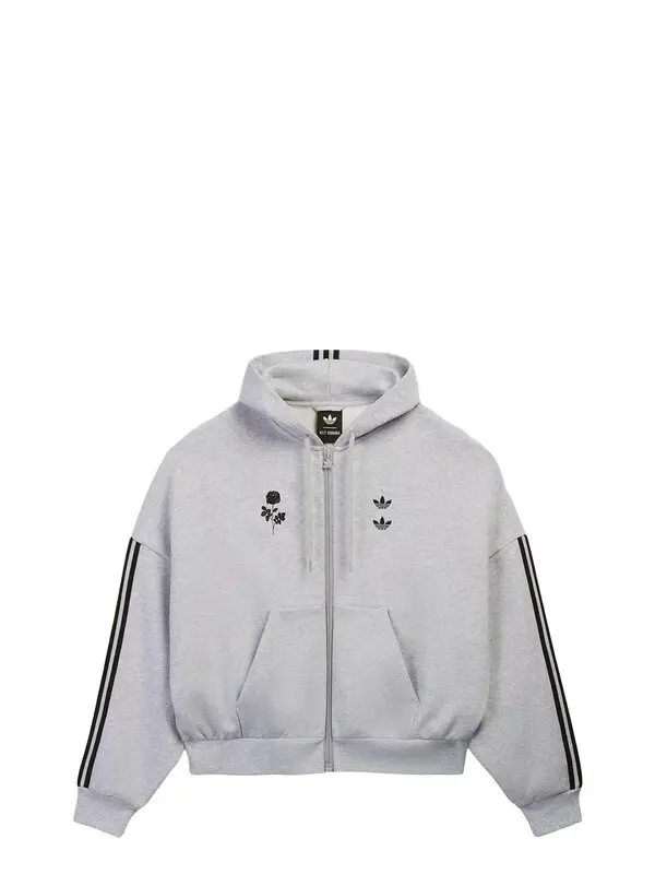 ADIDAS X WILLY CHAVARRIA Cotton Blend Zip-up Hoodie - Grey