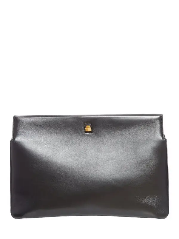 Phoebe Philo Triple-folding Pouch In Calf Leather - Black