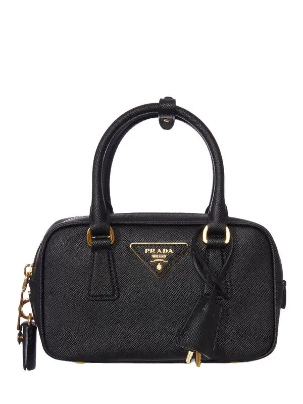 Prada Mini Galleria Leather Bag - Black