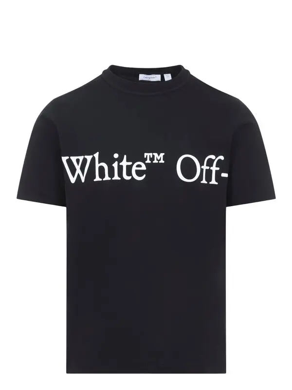 Off-White Bookish Scarf" Graphic T-shirt - Black