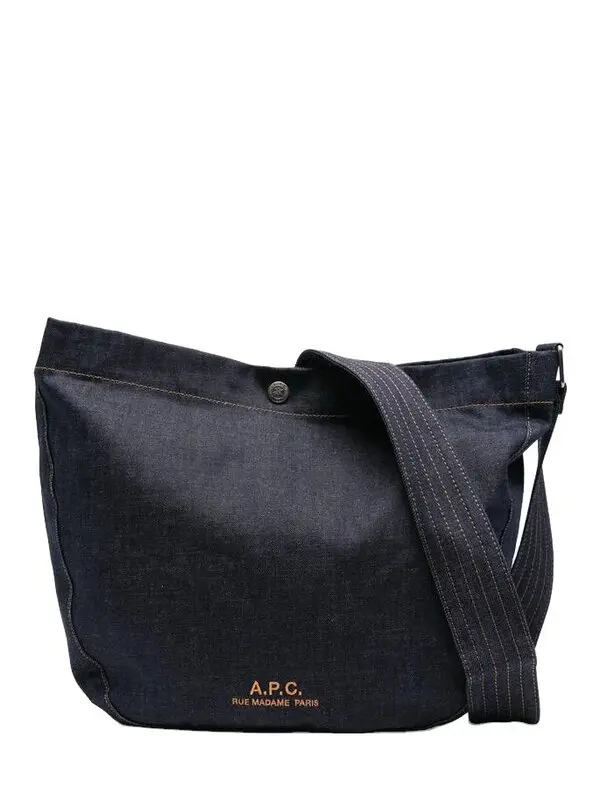 A.p.c. Indigo Cotton Satchel Bag - Blue