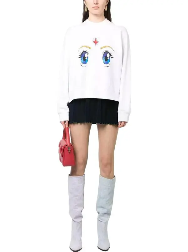 Dsquared2 Graphic Print Crew Neck Sweatshirt - White