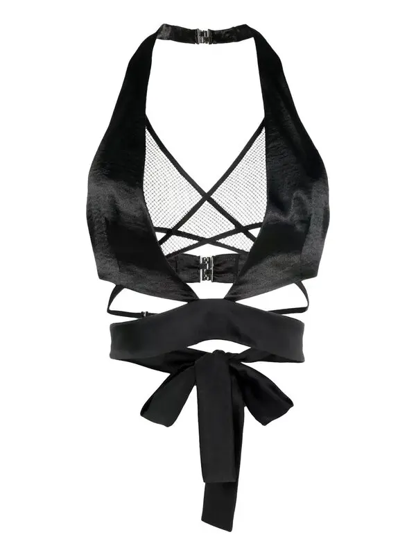 Dsquared2 Halterneck Wrap Top - Black