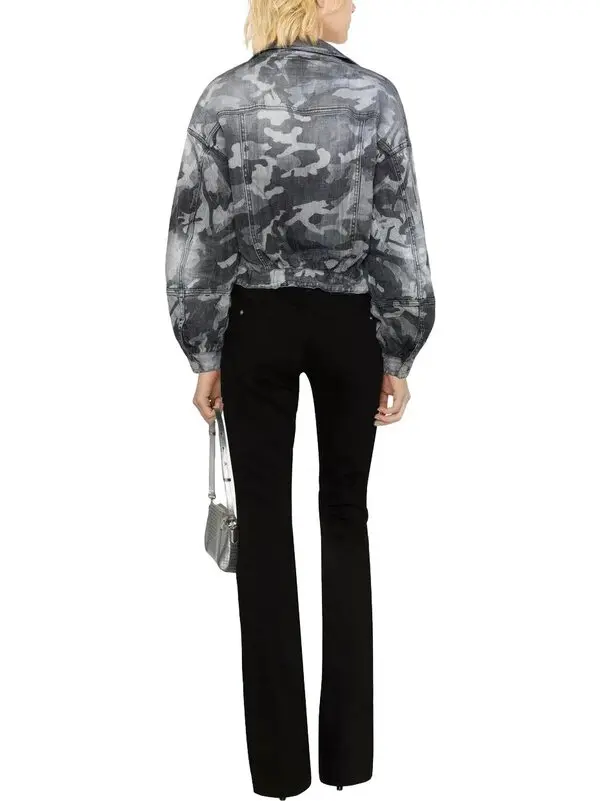Dsquared2 Camouflage Denim Jacket - Black
