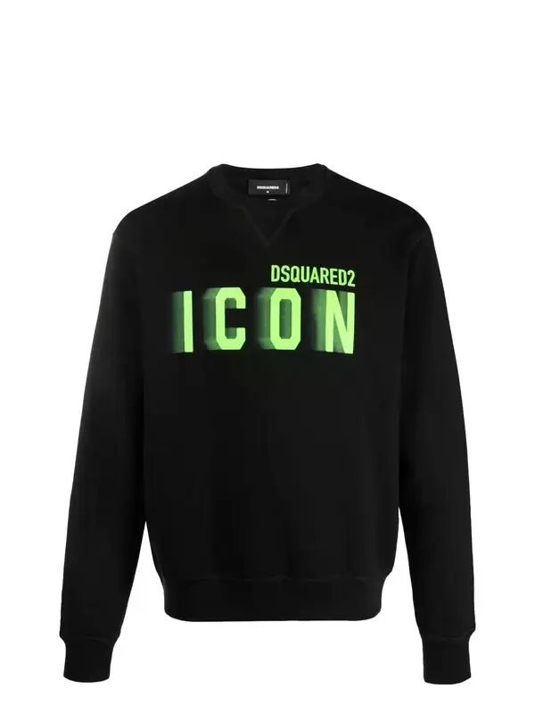 Dsquared2 Icon Print Cotton Sweatshirt - Black