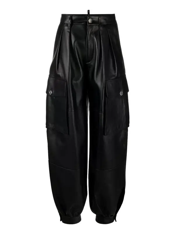 Dsquared2 Sheepskin Cargo Trousers - Black