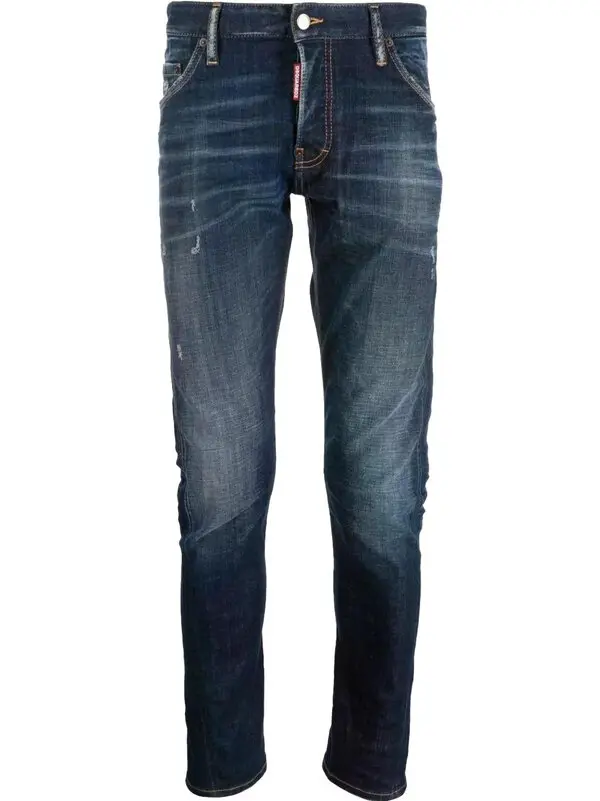 Dsquared2 Skinny Cotton Trousers - Blue