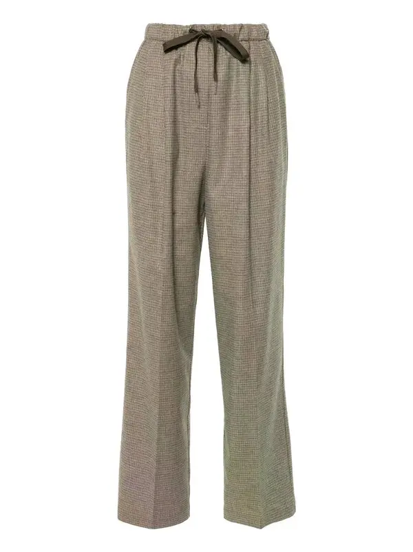 Pinko Check Pattern Trousers - Neutrals
