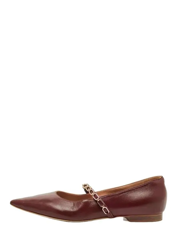 MALONE SOULIERS Virna Leather Ballet Flats - Red