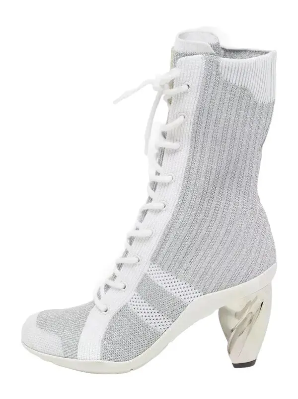 Dior D-zenith Lace-up Ankle Boots - Silver