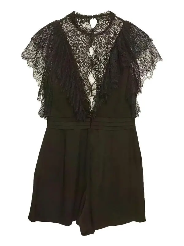 Sandro Lace-trim Playsuit - Black
