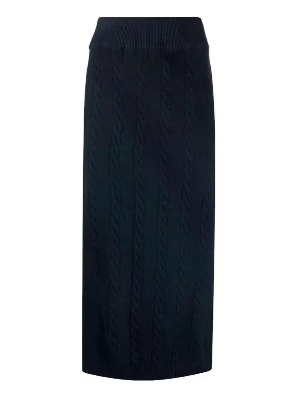 Woolrich Cable Virgin Wool Skirt - Blue