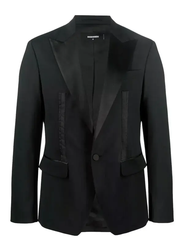 Dsquared2 Silk Panelling Dinner Jacket - Black