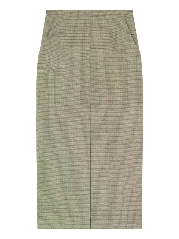 Pinko Checked Pencil Skirt - Neutrals