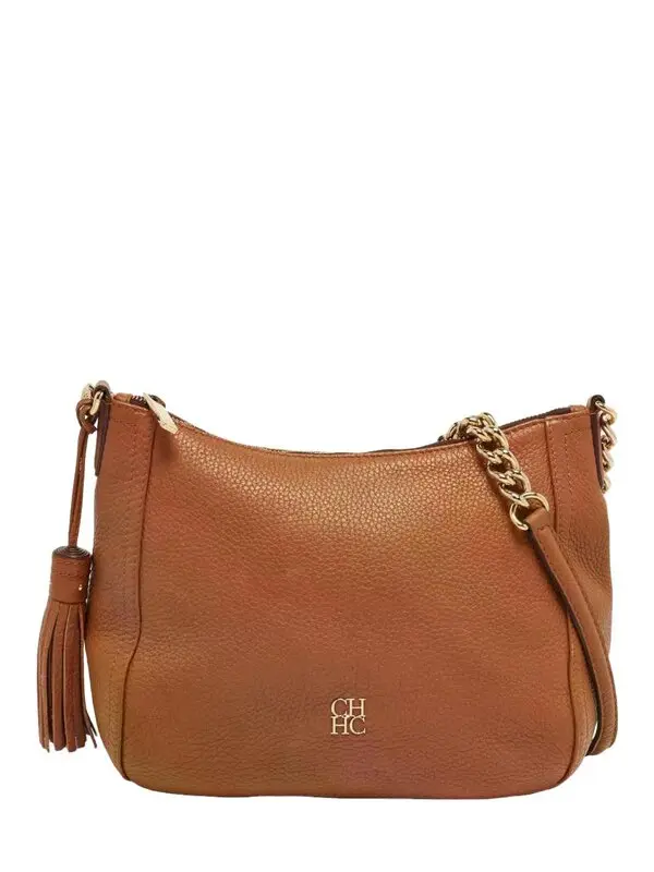 Carolina Herrera Chain-link Tassel Shoulder Bag - Brown