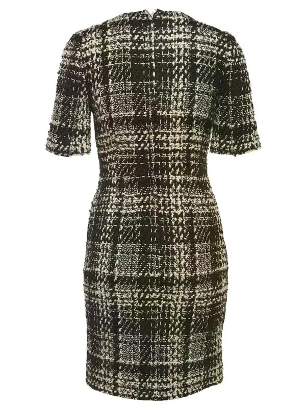 Dolce & Gabbana Double-breasted Tweed Mini Dress - Black