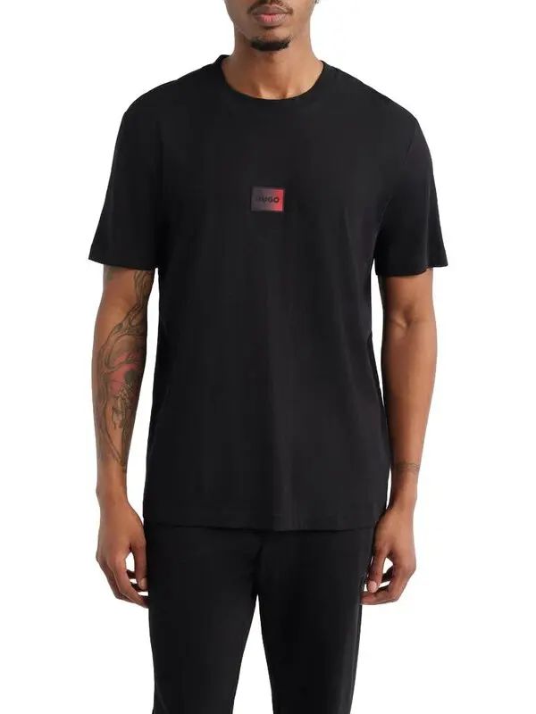Hugo Danotie Logo Patch T-shirt - Black