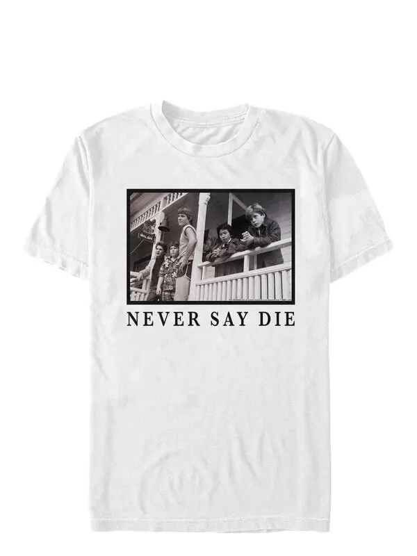 THE GOONIES Never Say Die Photo Short Sleeve Graphic T-shirt - White