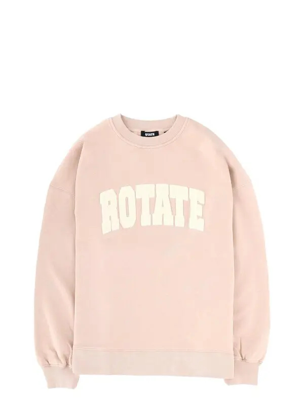 ROTATE BY BIRGER CHRISTENSEN Oversized Sweatshirt With Appliqué Logo - Pink