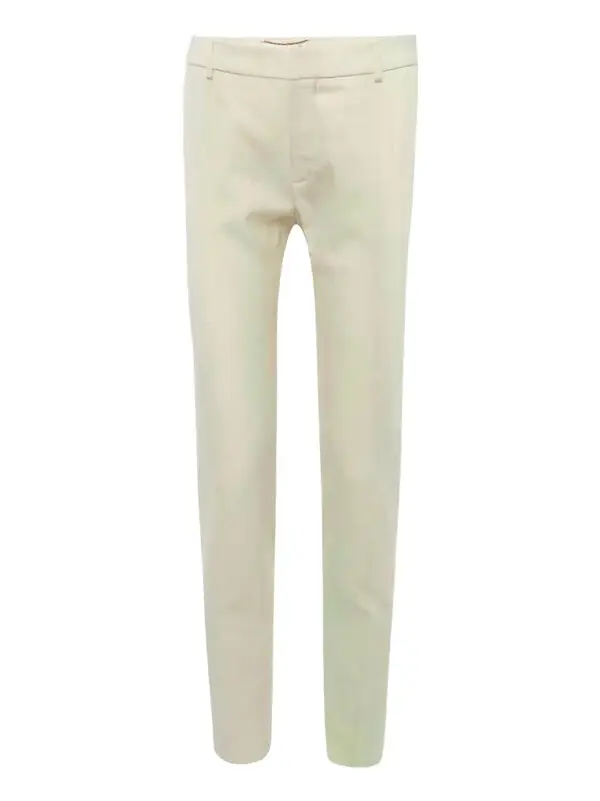 Saint Laurent Straight-fit Gabardine Trousers - Neutrals