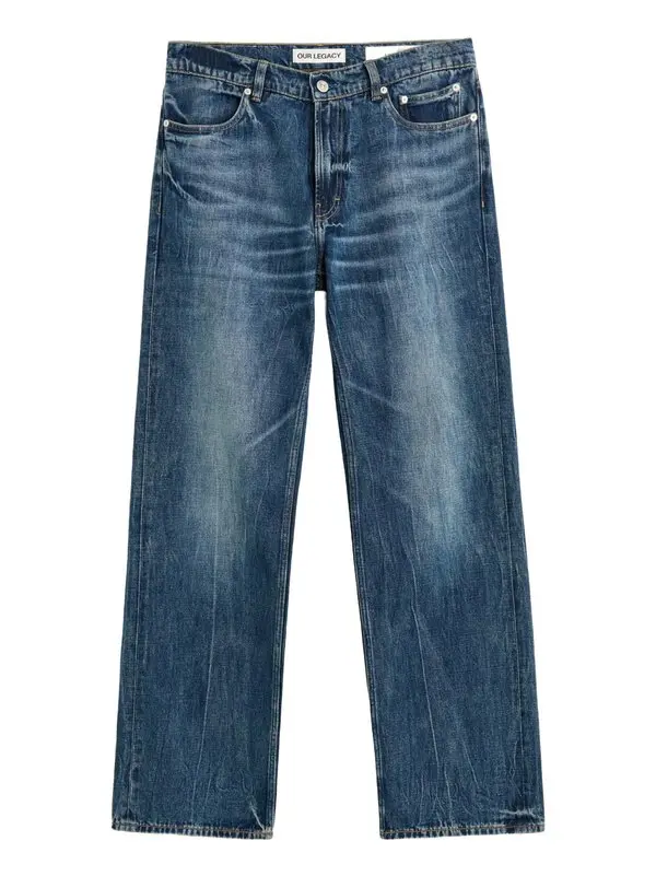 Our Legacy Vienna Wash Straight-leg Jeans - Blue