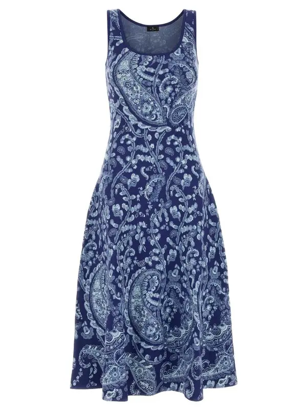 Etro Embroidered Knit Dress - Multicolor