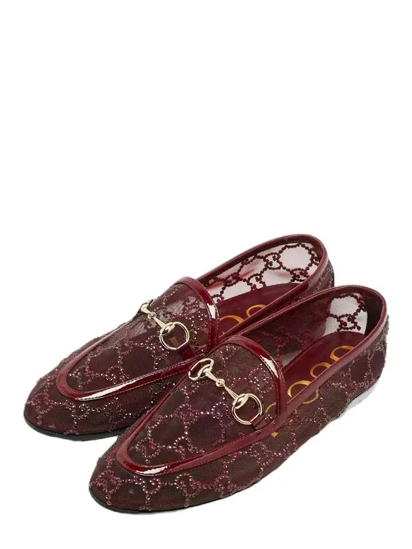 Gucci Jordaan Mesh Loafers - Red