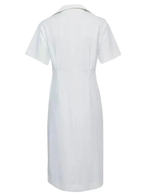 Sandro Gabardine Knotted Shirt Dress - White