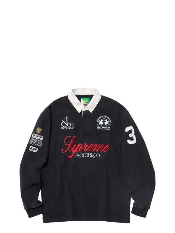 Supreme X La Martina Rugby Shirt - Black