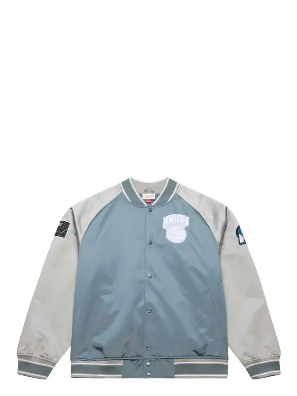 Mitchell & Ness New York Knicks Lightweight Satin Full-snap Jacket - Blue