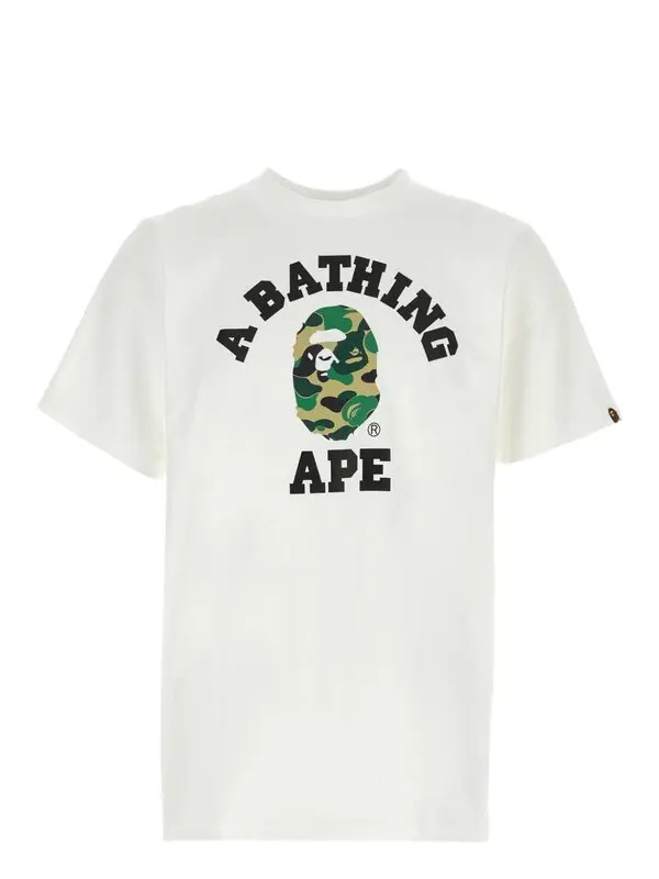 A BATHING APE Cotton Abc Camo Collage T-shirt - White