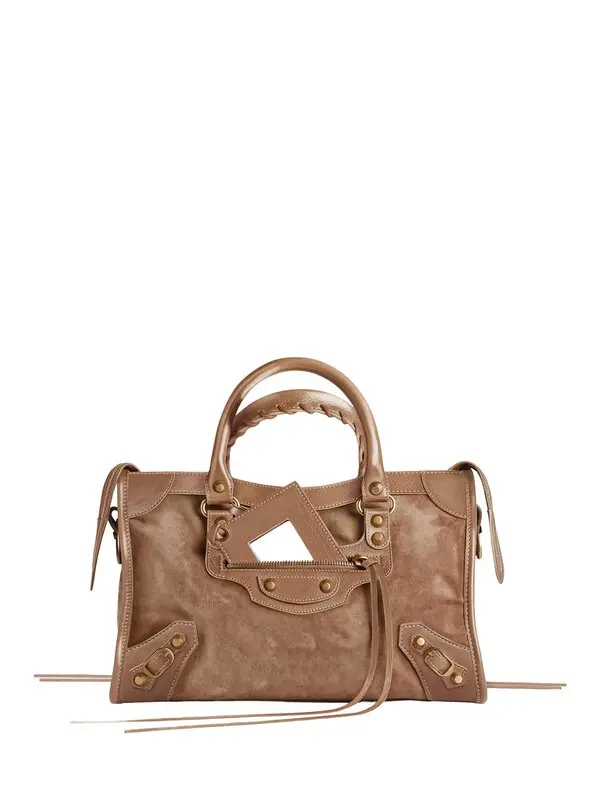 Balenciaga Small Lambskin Le City Top-handle Bag - Brown