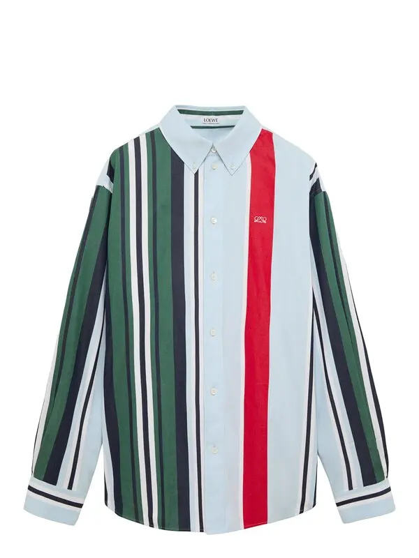 Loewe Stripe Print Shirt - Blue