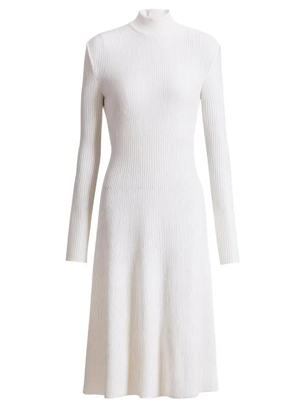 Balmain Rib-knit Maxi Dress - White