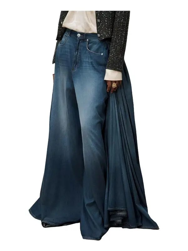 Dior Draped Regular-fit Jeans - Blue
