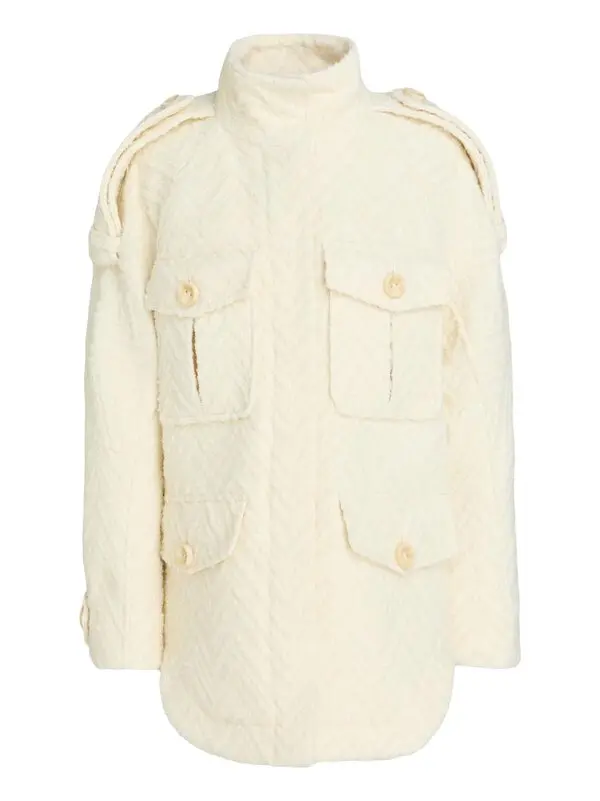 Zimmermann Bouclé-tweed Shirt Jacket - Cream