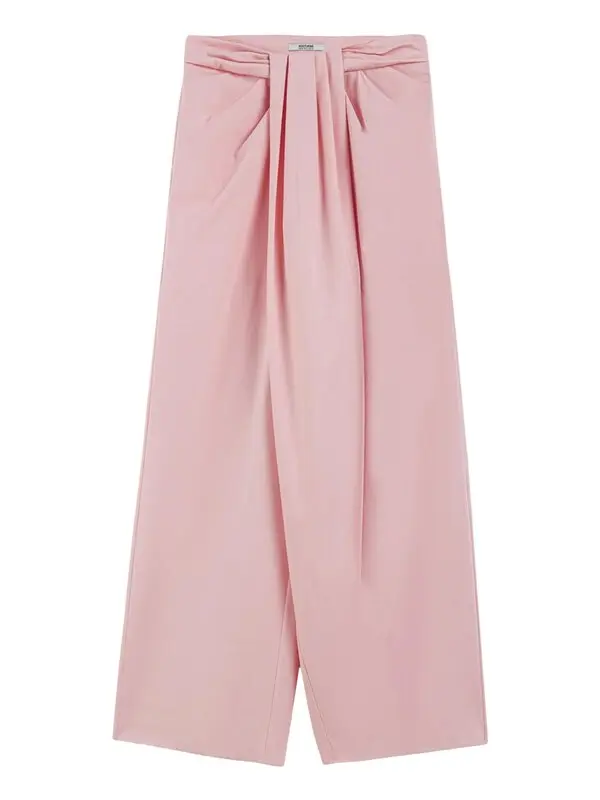 NOCTURNE High-rise Wide-leg Pleated Trousers - Pink