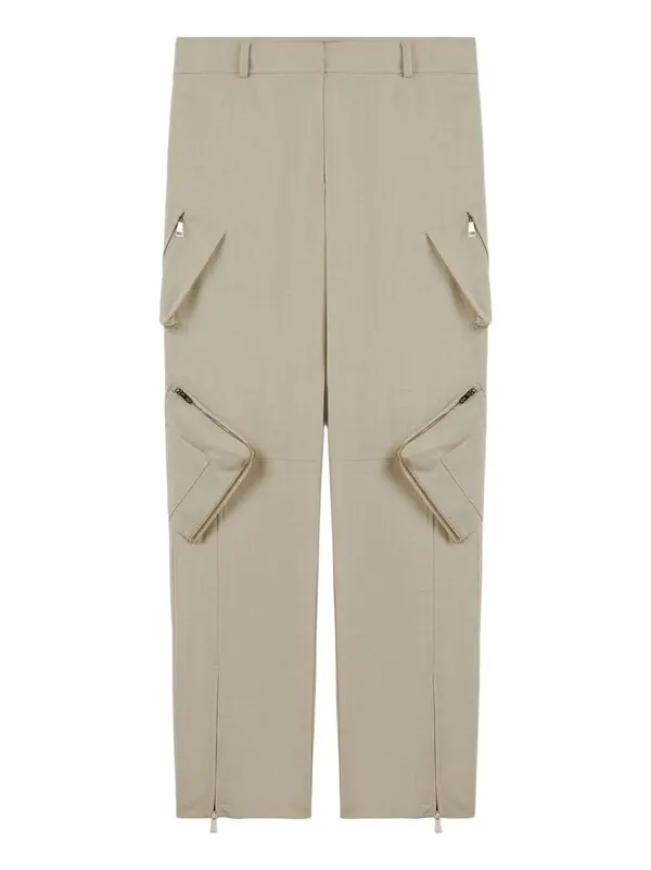 NOCTURNE Pocket Detail Trousers - White