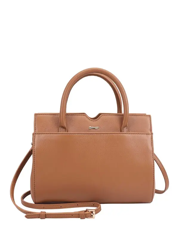 Paul Costelloe Hunza Leather Grab Bag - Brown
