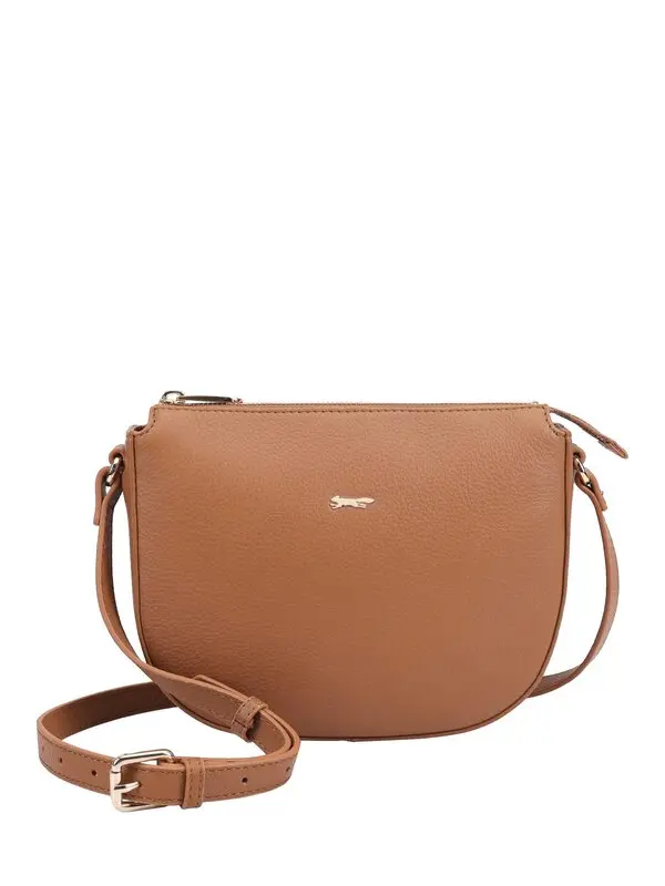 PAUL COSTELLOE Hazara Leather Crossbody Bag - Brown