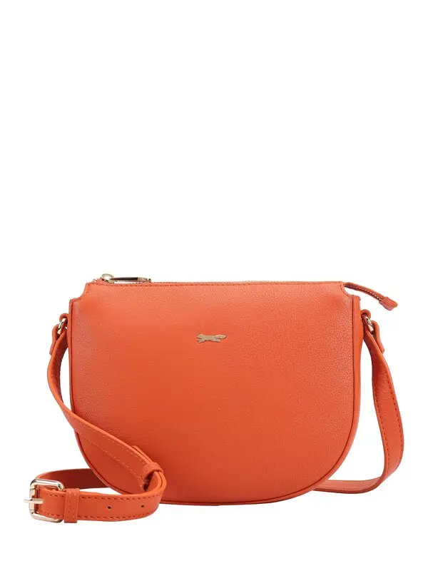 PAUL COSTELLOE Hazara Leather Crossbody Bag - Orange