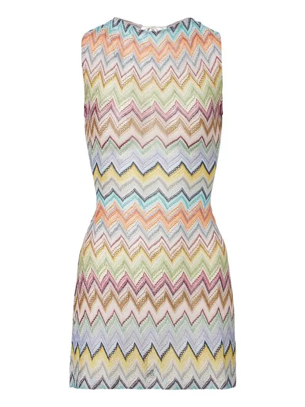 Missoni Zigzag Lamé Minidress - Multicoloured